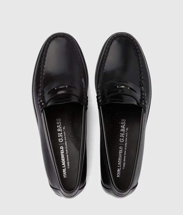 Karl Lagerfeld Kl X G.h.bass Penny Loafers - Black