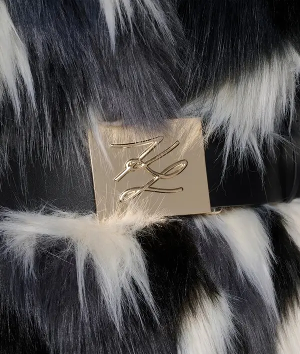 Karl Lagerfeld Belted Faux-fur Maxi Coat