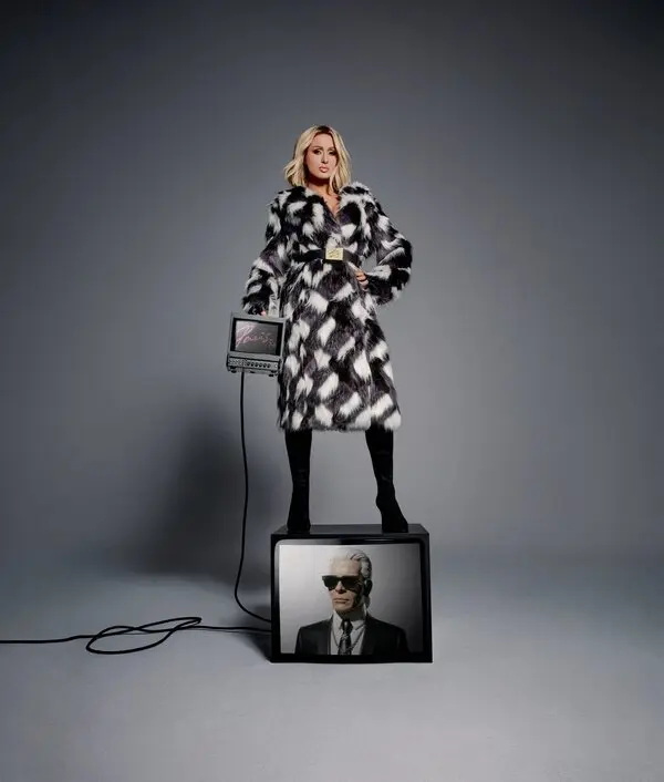 Karl Lagerfeld Belted Faux-fur Maxi Coat