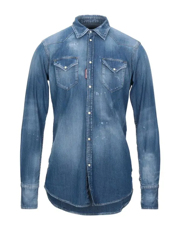 Dsquared2 Denim Shirt Size Cotton, Elastane
