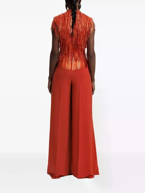 GEMY MAALOUF Pressed-crease Flared Trousers