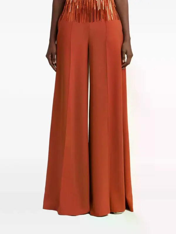GEMY MAALOUF Pressed-crease Flared Trousers