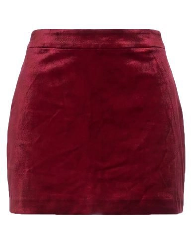 JUCCA Mini Skirt Burgundy Size Cotton, Viscose