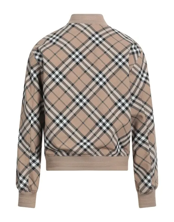 Burberry Jacket Khaki Size Polyester, Wool