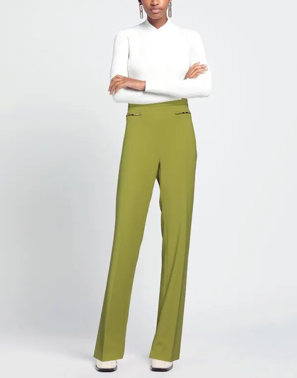 Elisabetta Franchi Pants Lime Size Polyester, Elastane