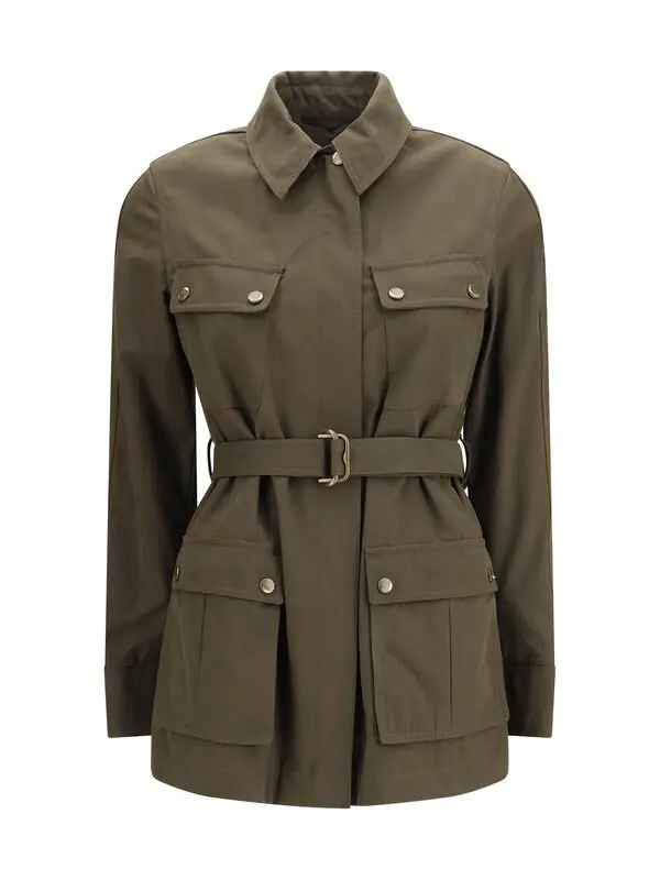Burberry Gabardine Safari Jacket - Green