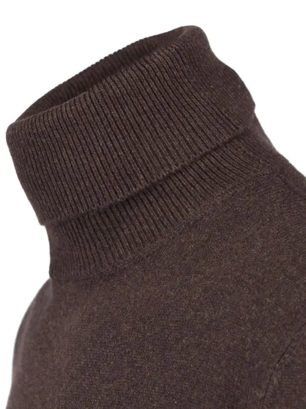 Loro Piana Cashmere Turtleneck Sweater - Brown