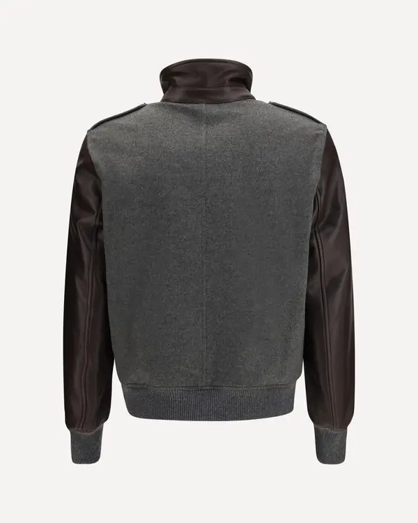 Brunello Cucinelli Membrane Finished Cashmere Beaver Bomber