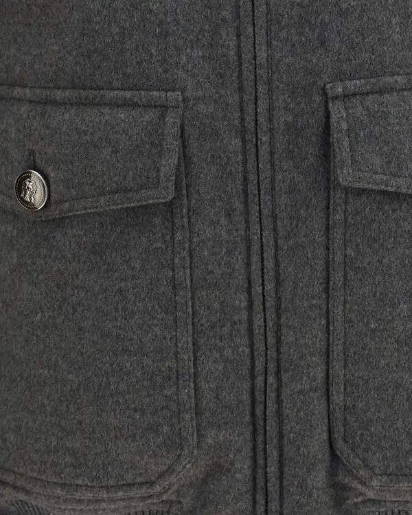 Brunello Cucinelli Membrane Finished Cashmere Beaver Bomber