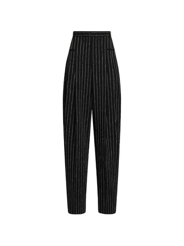 Dolce & Gabbana Pinstriped Trousers - Black