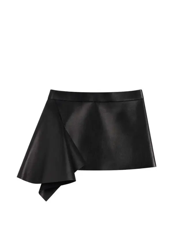 Givenchy Asymmetric Leather Miniskirt