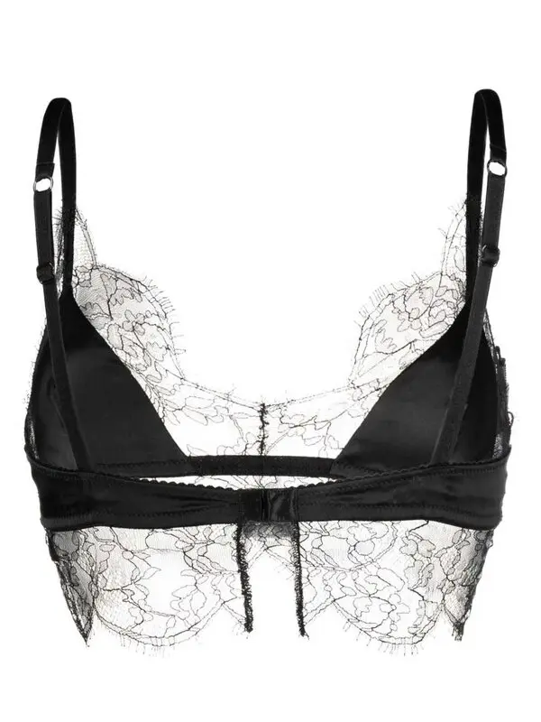 Dolce & Gabbana Satin Bralette With Lace Detail