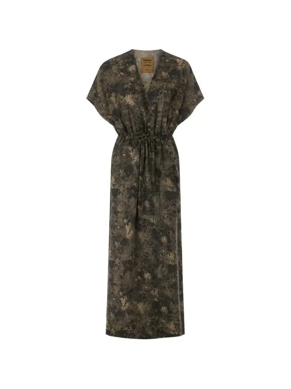 UMA WANG Floral Print Drawstring Dress