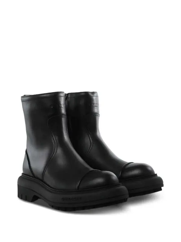 Givenchy Leather Cargo Biker Boots