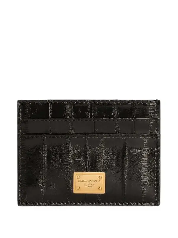 Dolce & Gabbana Eel Skin Card Holder - Black