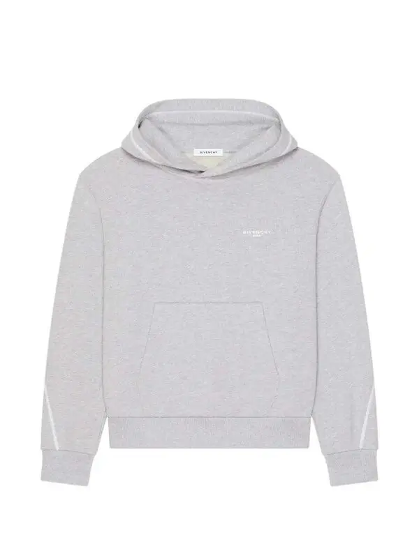 Givenchy Fleece Hoodie With Exposed Stitching - Grey