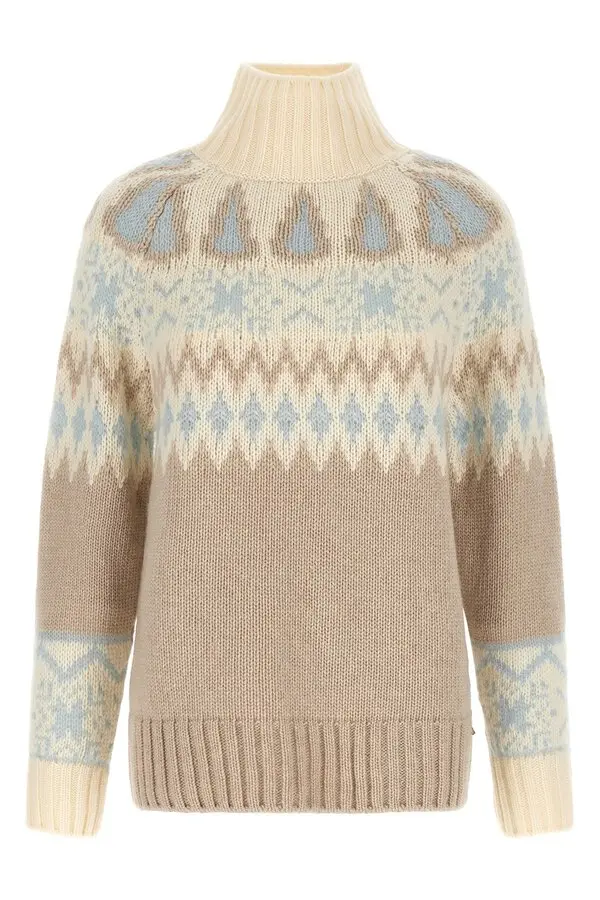 Herno Wool And Cashmere Sweater With Intarsia