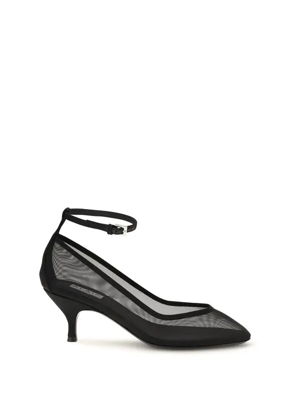 Alaïa Nude Mesh Pumps - Black