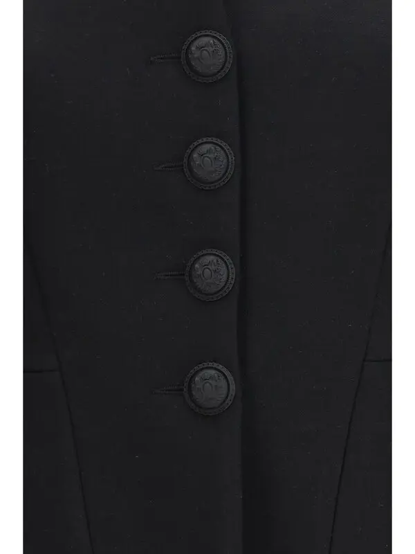 NISSA Tailored Wool-blend V-neck Jacket