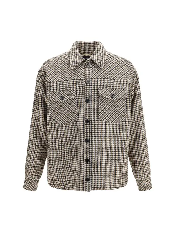 Dolce & Gabbana Quilted Houndstooth Wool Jacket