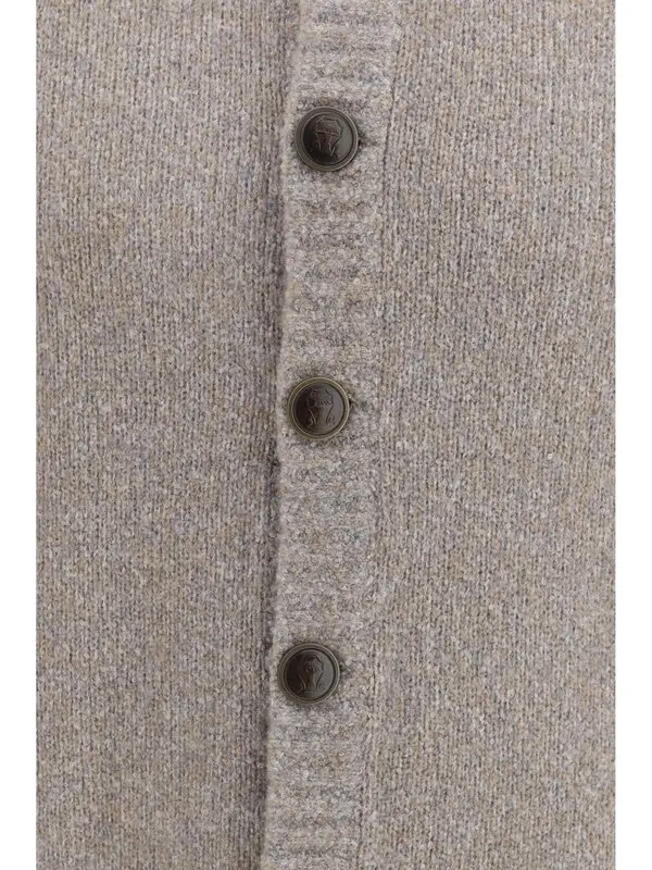Brunello Cucinelli Wool, Silk And Cashmere Cardigan - Gray