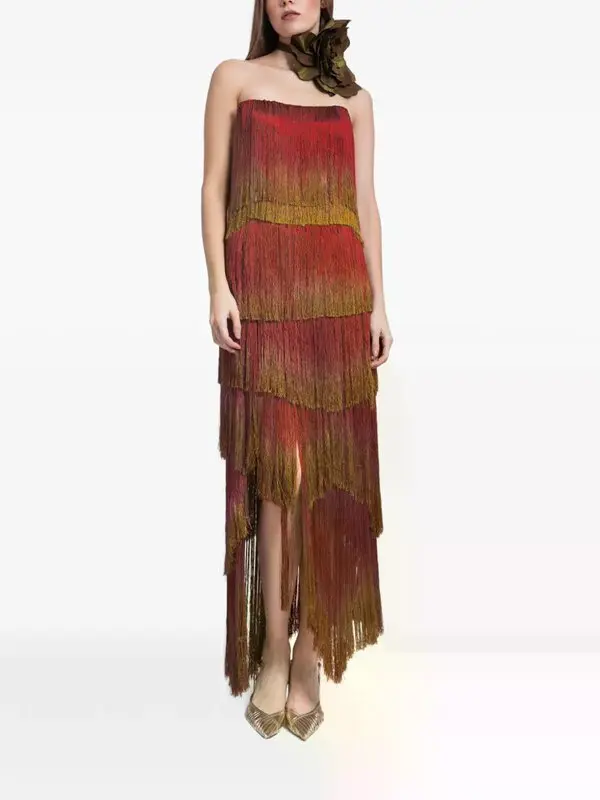 GEMY MAALOUF Tassel-embellished Tiered Skirt