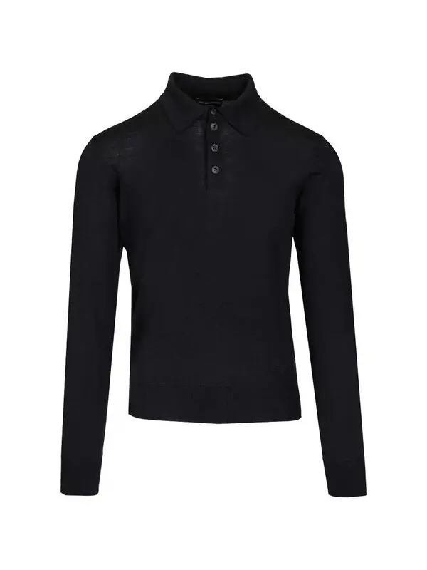 Emporio Armani Long-sleeve Polo-collar Sweater