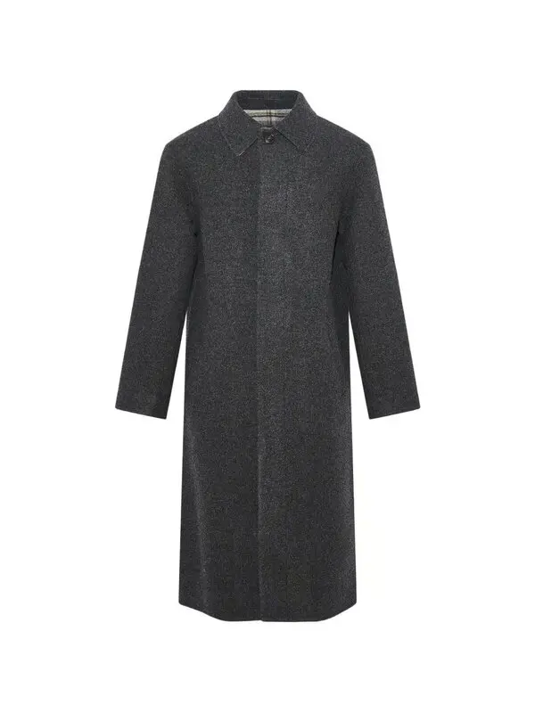 YVES SALOMON Check-interior Wool Coat