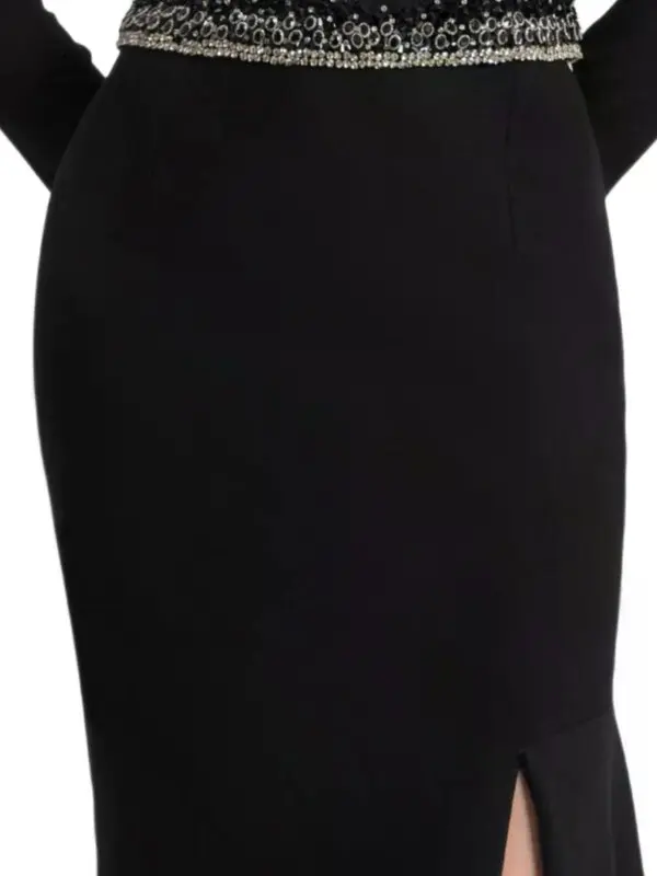 GEMY MAALOUF Ruffled Slit Skirt