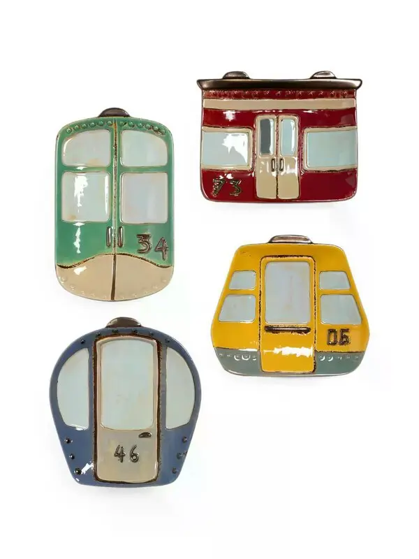 CHEHOMA Train-motif Decorative Plate