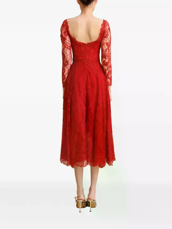 GEMY MAALOUF Flared Lace Skirt