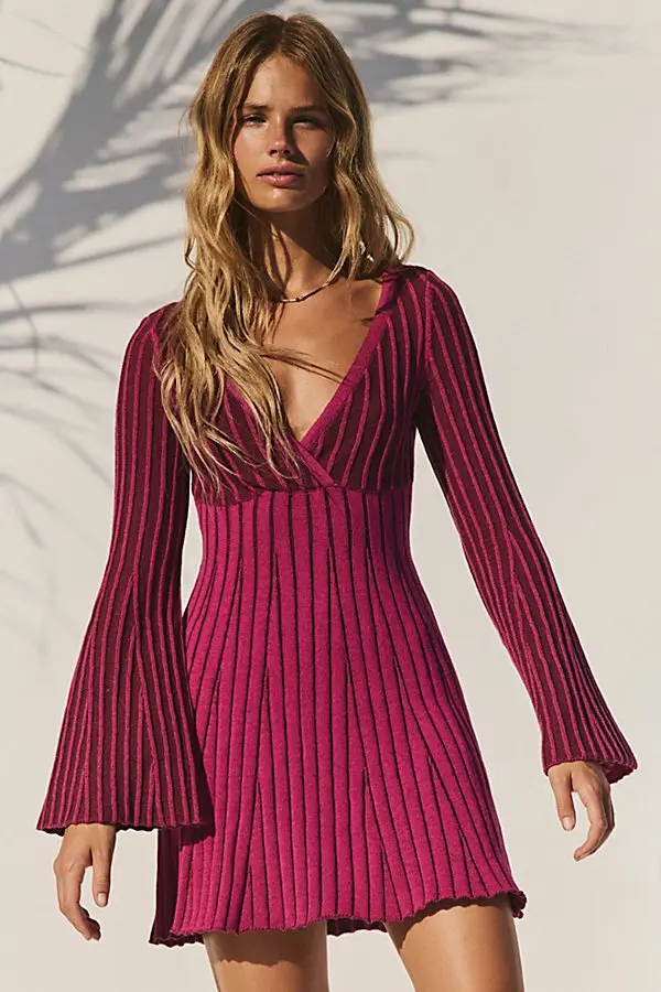 Free People Sunset Cove Sweater Mini Dress