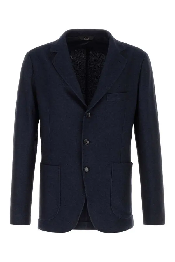 Brioni Midnight Silk And Cashmere Blazer - Blue
