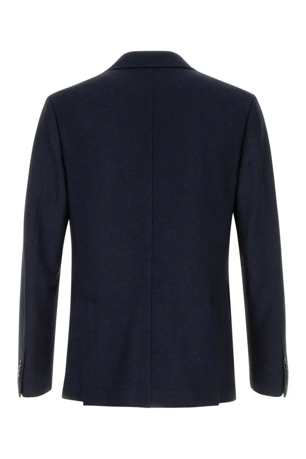 Brioni Midnight Silk And Cashmere Blazer - Blue