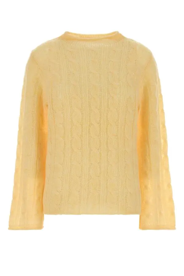 Guest In Residence Wool Blend Cable Sweater