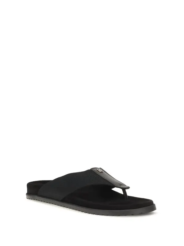 Dolce & Gabbana Logo Thong Sandals