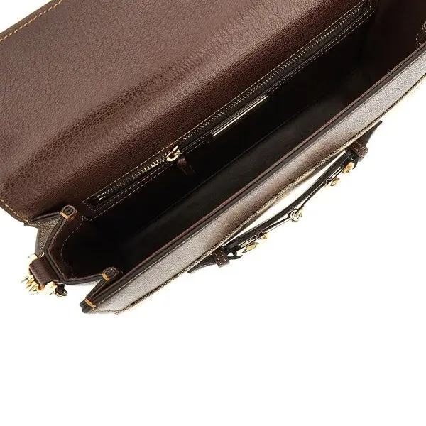 Gucci Medium 'horsebit Ristretto' Shoulder Bag - Brown