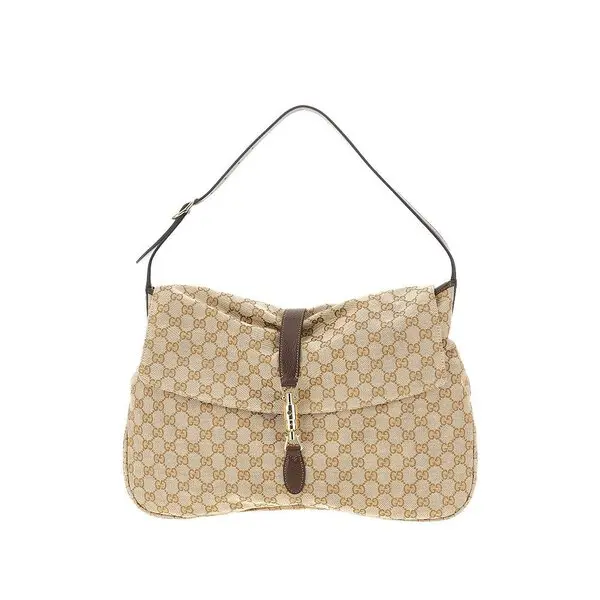 Gucci Large 'jackie Flap' Bag - Brown