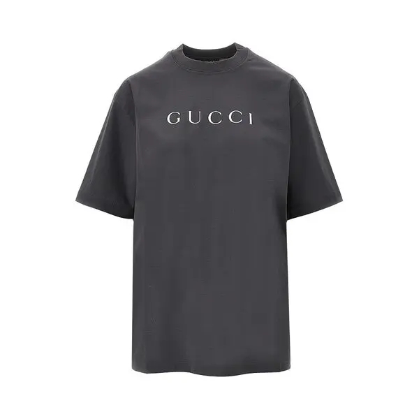 Gucci Glittered Logo T-shirt - Grey