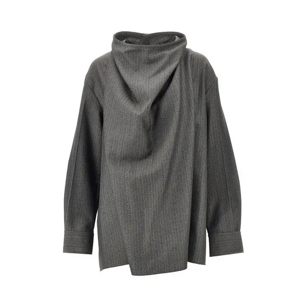 Bottega Veneta Pinstriped Wool And Mohair Blouse