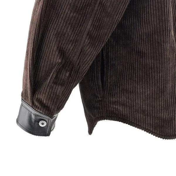 Bottega Veneta Corduroy Overshirt With Leather Details