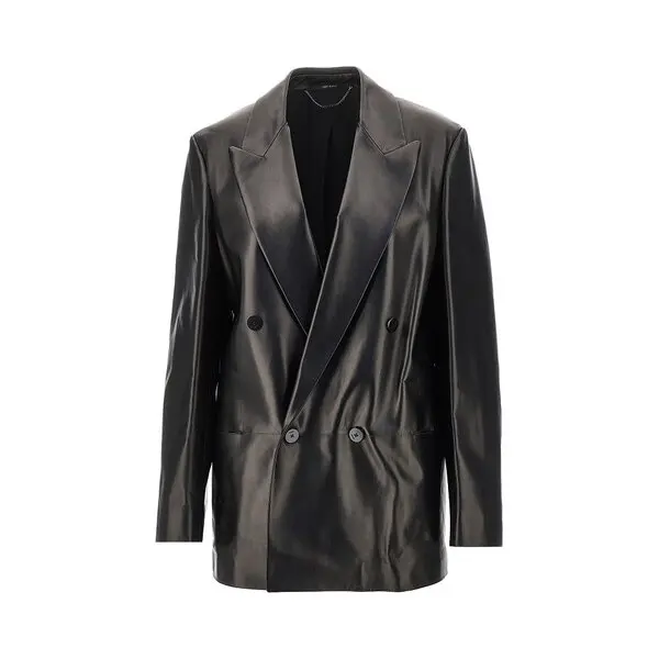 Gucci Nappa Leather Double-breasted Jacket