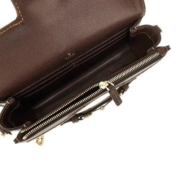 Gucci Gg Canvas Clutch With Horsebit Detail