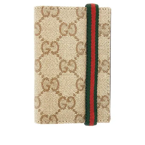 Gucci Coated Gg Canvas Bi-fold Cardholder - Beige