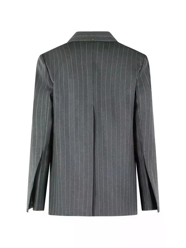 Sportmax Pinstriped Double-breasted Blazer - Grey