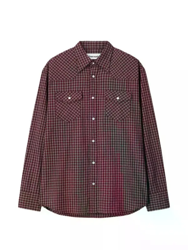 TONYWACK Check-print Western Shirt Jacket