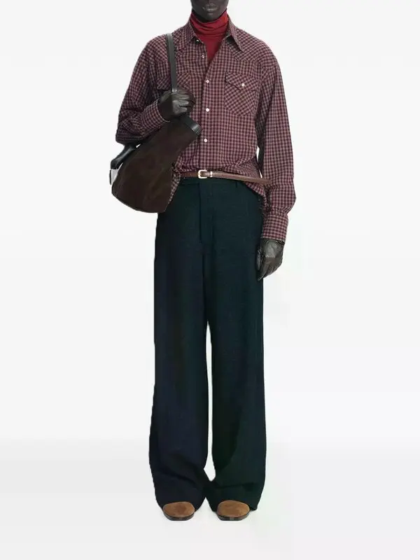 TONYWACK Check-print Western Shirt Jacket