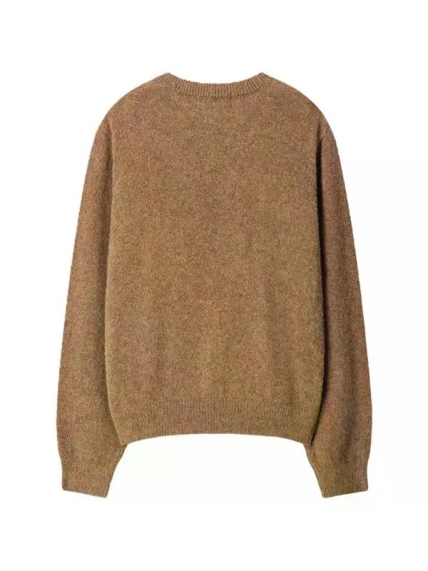 TONYWACK Shaggy Dog V-neck Knitted Sweater