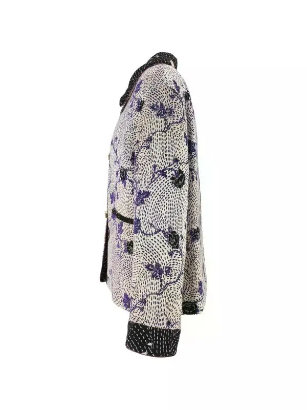 FORTE_FORTE Cherry Blossom Jacquard-knit Jacket