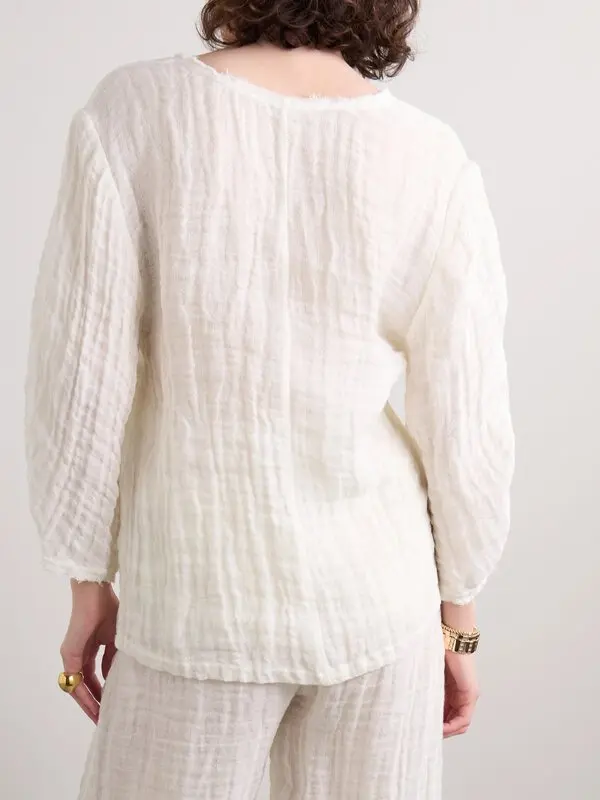 BY MALENE BIRGER Mikala Organic Linen-gauze Blouse